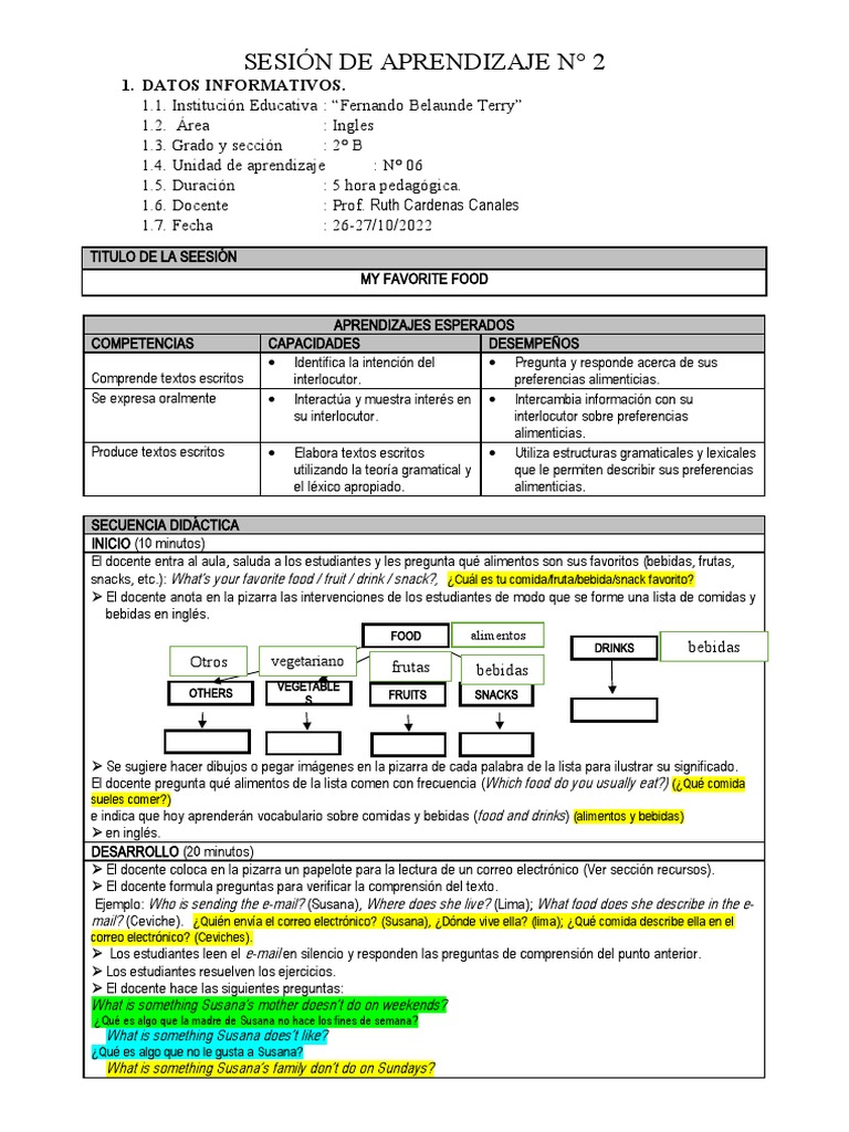SESIÓN DE APRENDIZAJE UNIDAD-6-SESIÓN 2 | PDF | Comunicación humana | Modificación de comportamiento