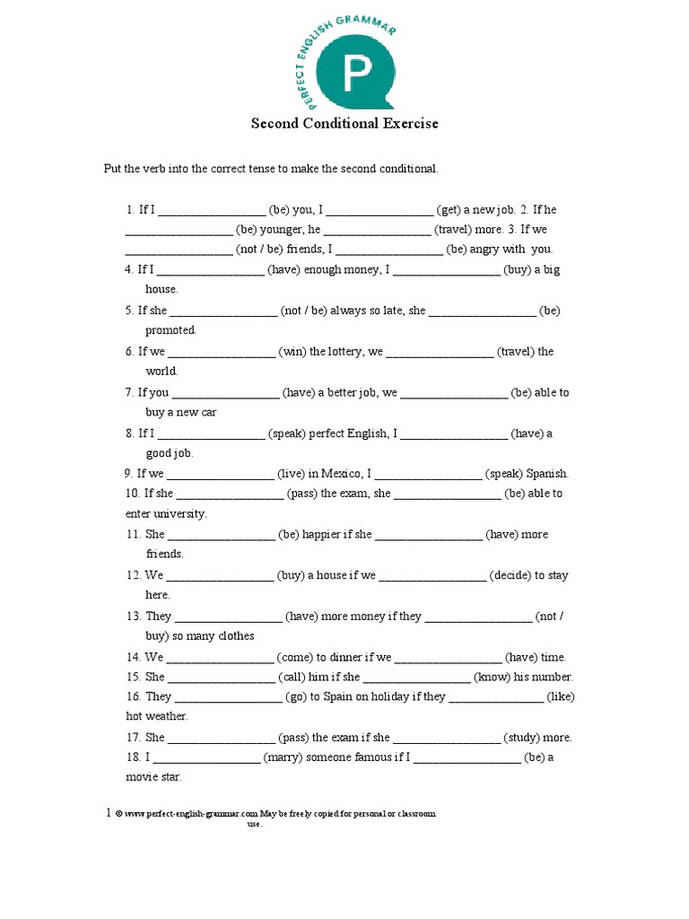 Second Conditional Form | PDF | Language Arts & Discipline