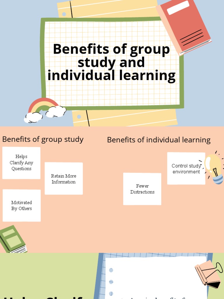 Benefits of Group Study and Individual Learning | PDF