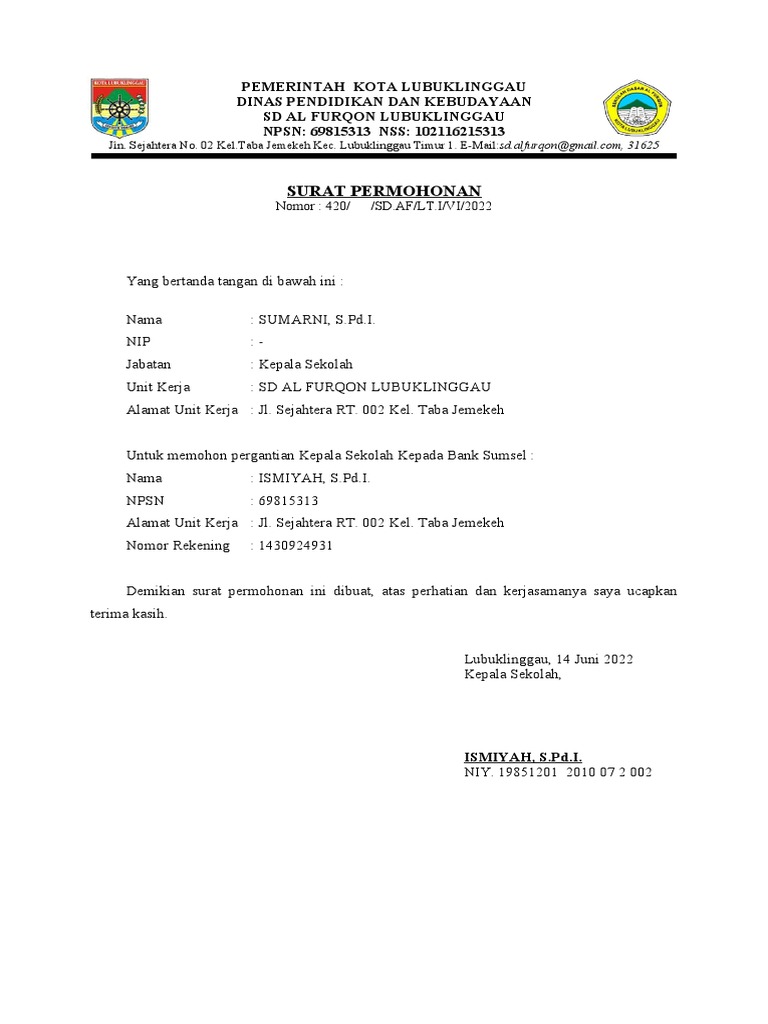 Surat Permohonan | PDF