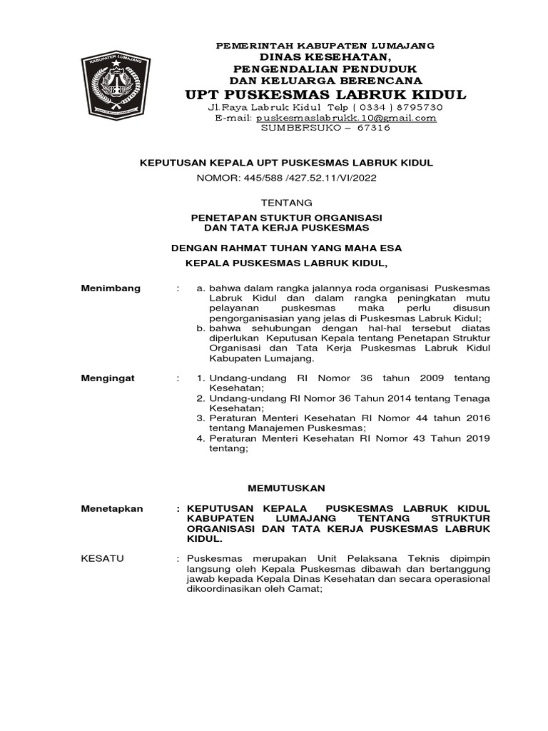 SK Sotk PKM Labruk | PDF