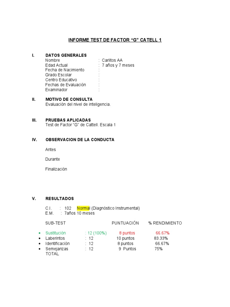 Modelo de Cattell 2022 | PDF | Cociente de inteligencia | Inteligencia