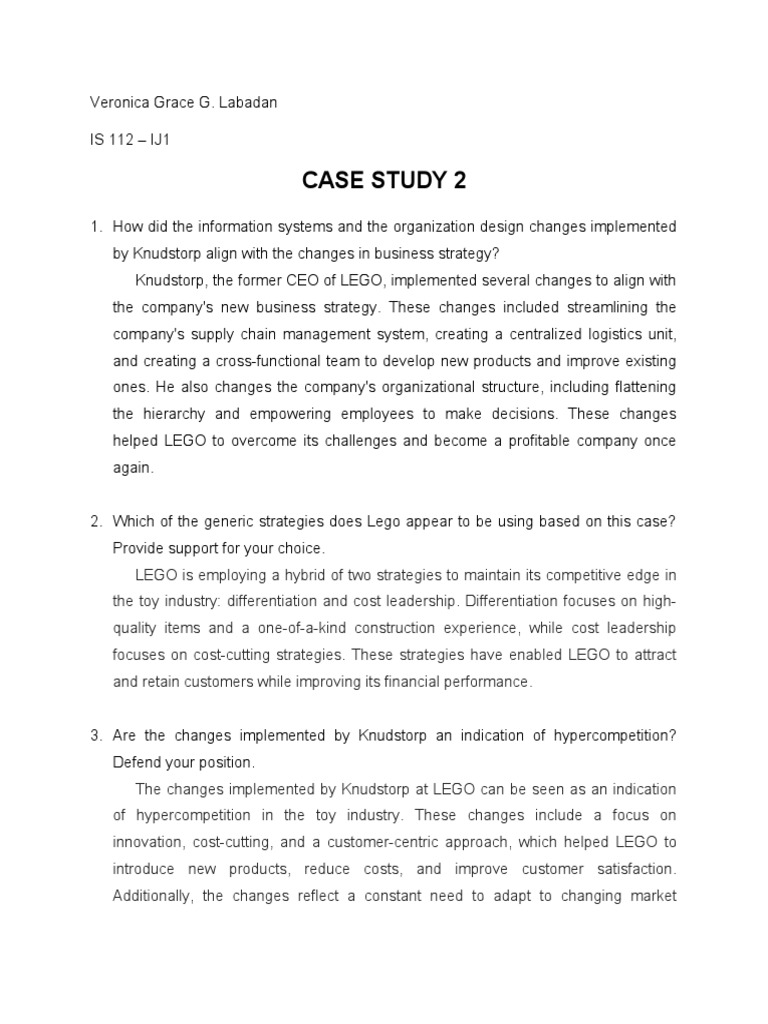 Case Study 2 | PDF | Strategic Management | Organizational Structure