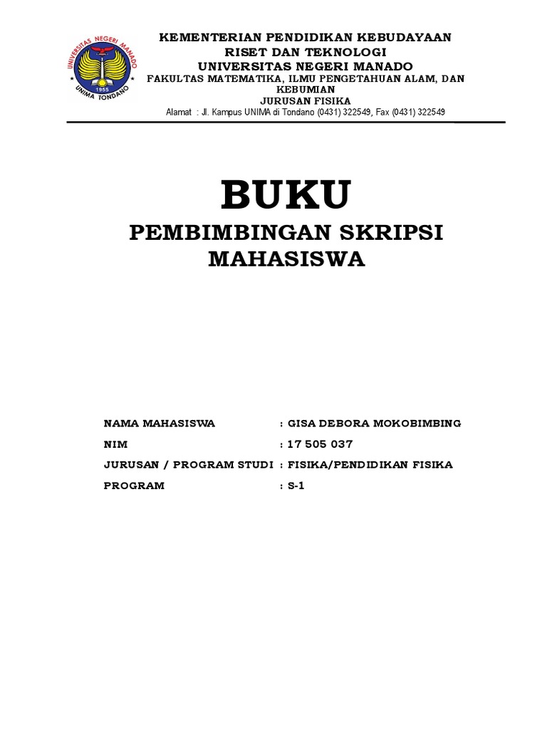 Buku Bimbingan Skripsi | PDF