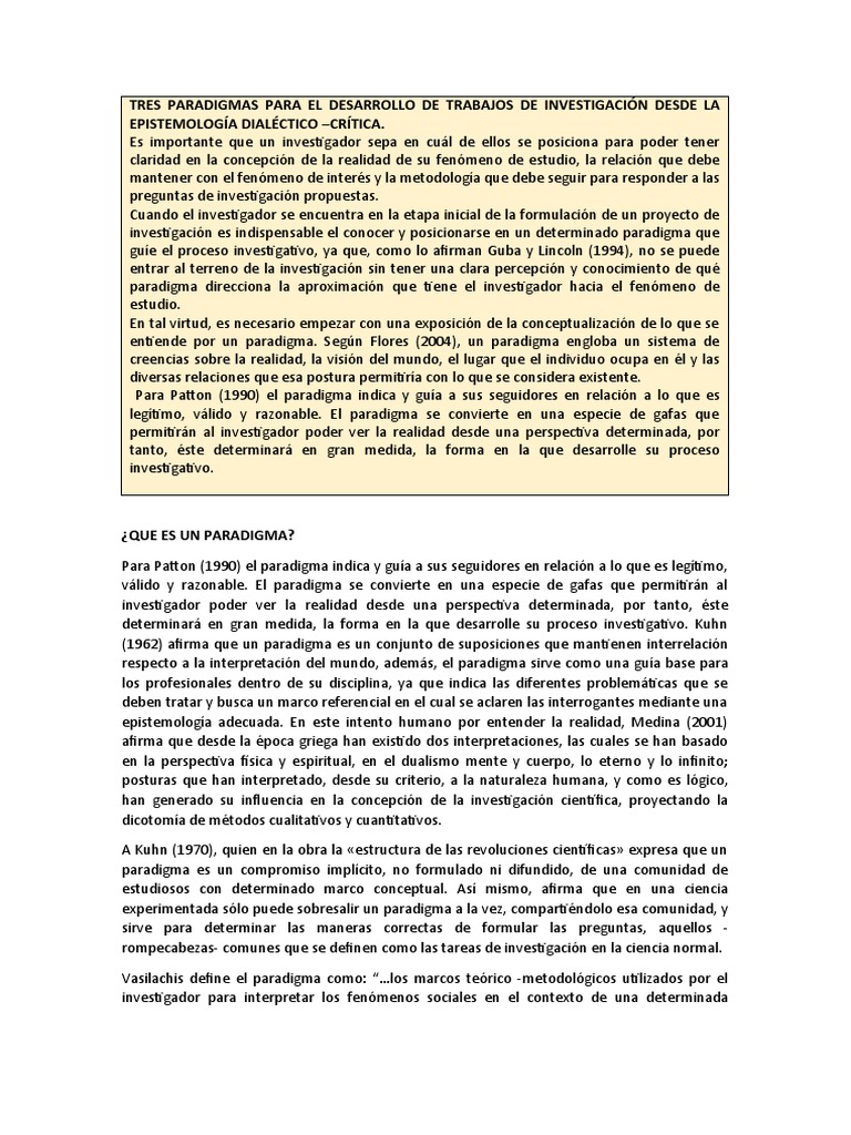 Imágenes del Paradigma Interpretativo | PDF | Conocimiento | Paradigma