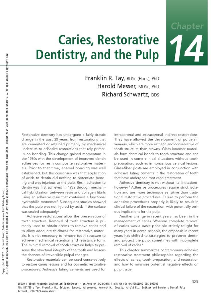 14 Caries Restorative Dentistry and The Pulp | PDF | Dentin | Dentistry ...