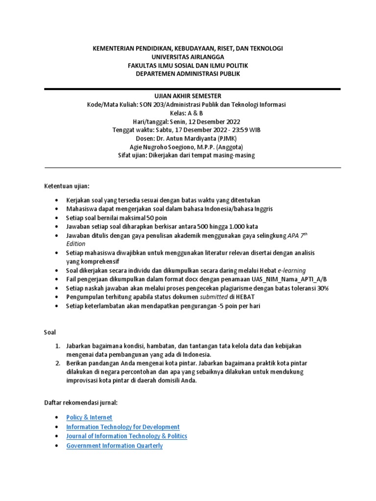 UAS APTI 2022 v2 | PDF | Komputer