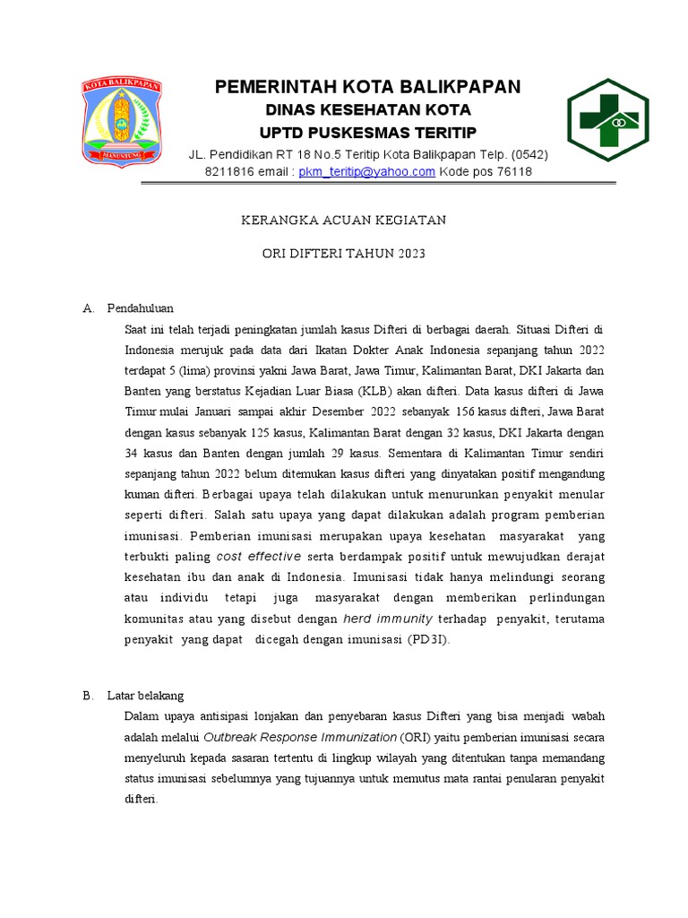 Kak Ori Difteri PDF Free | PDF