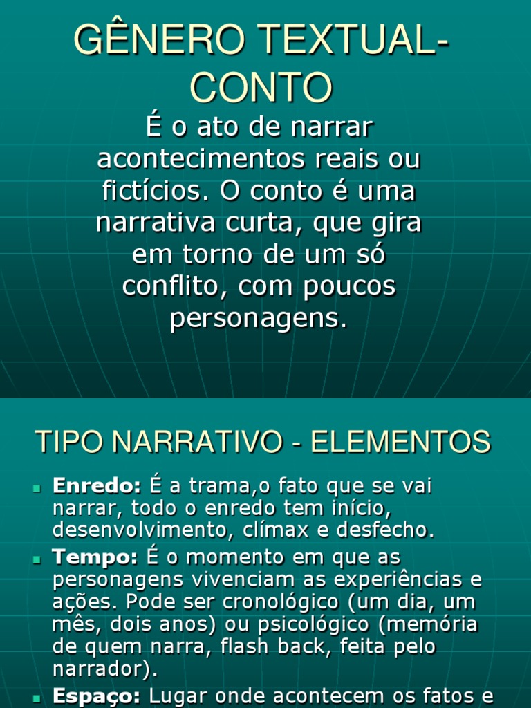 GÊNERO TEXTUAL-CONTO