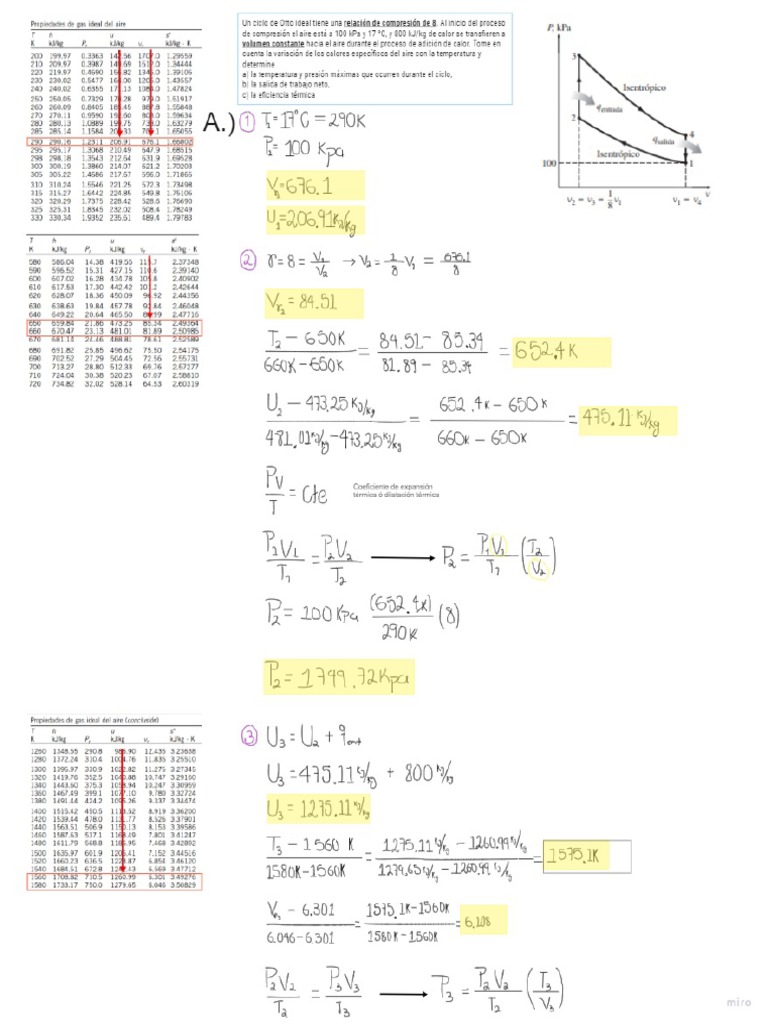 Ejercicio Ciclo de Otto | PDF