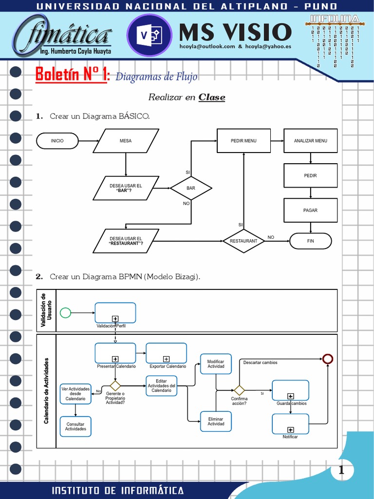 Ms Visio: Boletín #1 | PDF | Informática | Business
