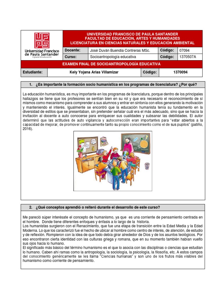 SOCIOANTROPOLOGÍA | PDF | Enseñando | Aprendizaje