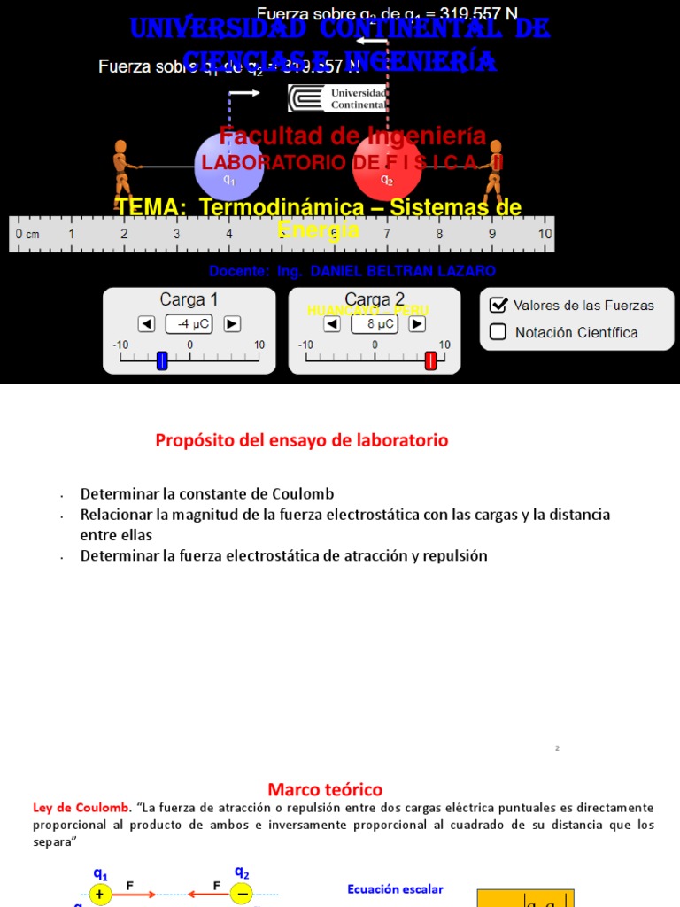 Laboratorio Ley de Coulomb | PDF | Electrostática | Fuerza