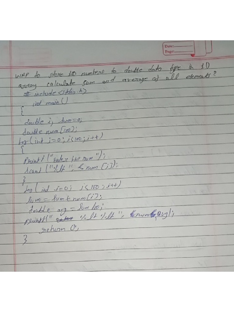 Array Notes Pdf 