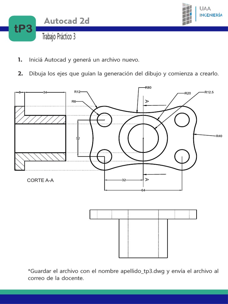 Trabajo Práctico 3: Autocad 2d | PDF