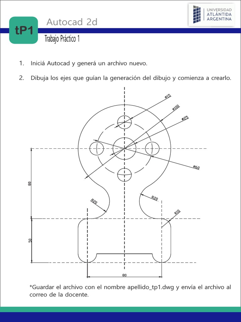 Trabajo Práctico 1: Autocad 2d | PDF