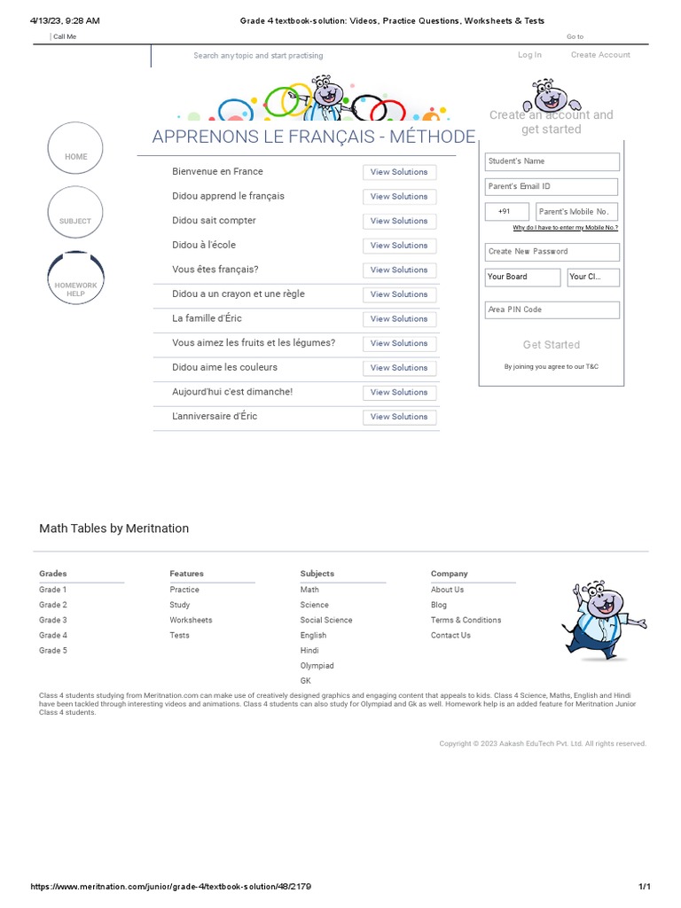 Grade 4 Textbook-Solution - Videos, Practice Questions, Worksheets ...