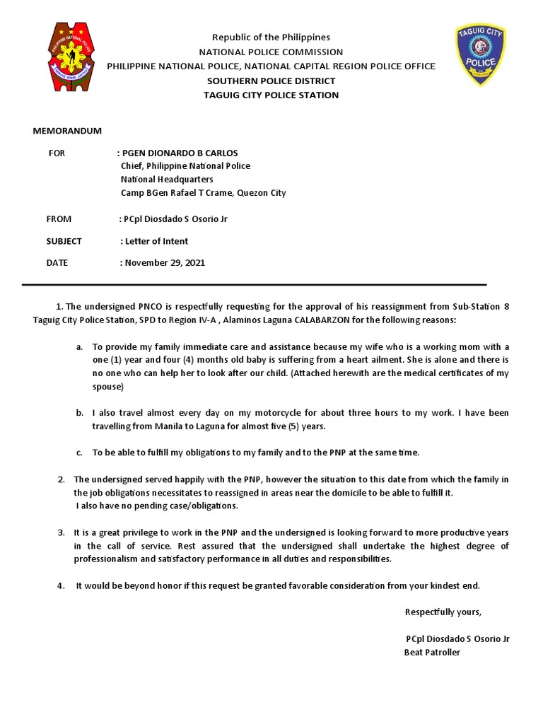 PCPL OSORIO-LETTER OF REQUEST | PDF | Law Enforcement | Crime & Violence