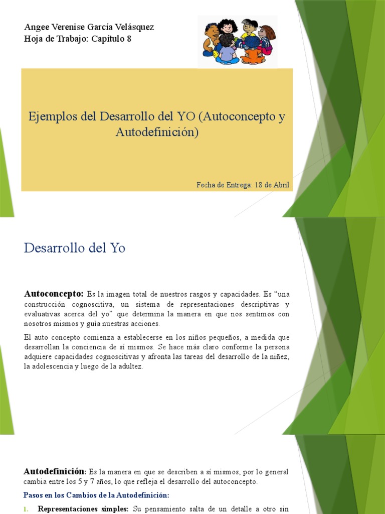 Desarrollo Del YO (Autoconcepto, Autodefinición, Ejemplos) | PDF