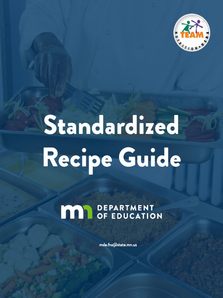 Standardized Recipe Guide for Schools | PDF | Ounce | Pound (Mass)