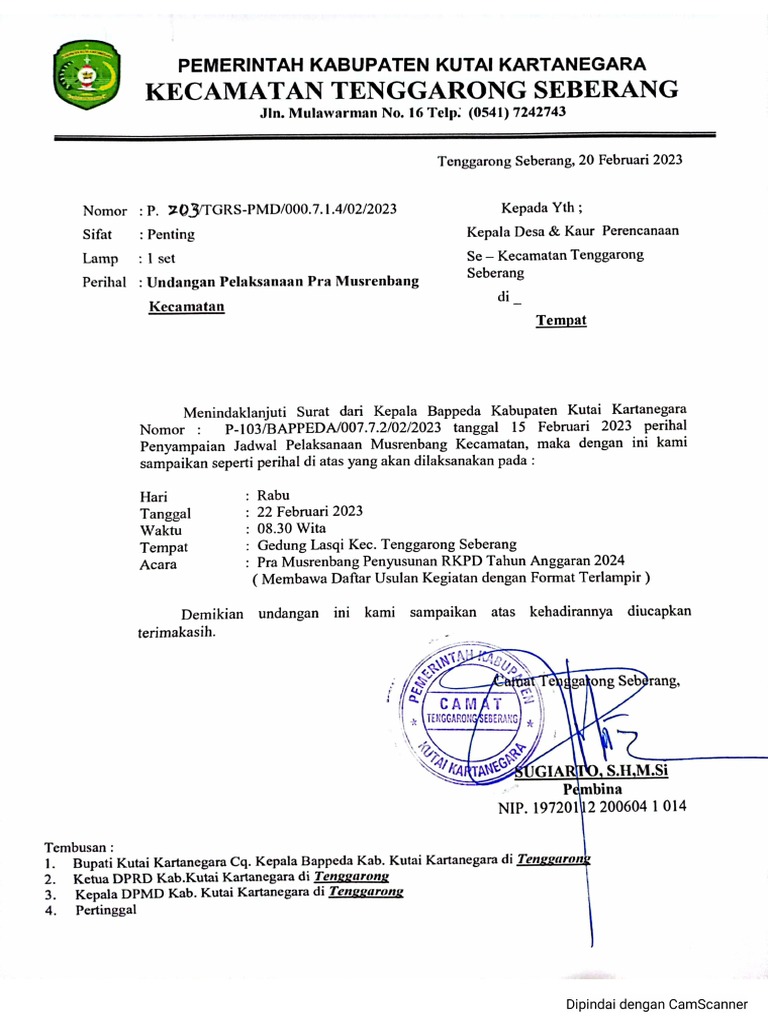 Undangan Pra Musrenbang | PDF