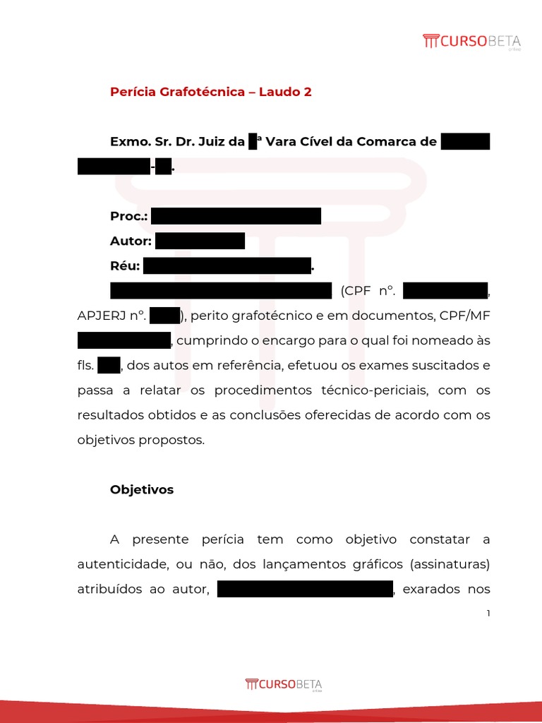 Laudo Grafotécnico 02 | PDF | Science | Escrita