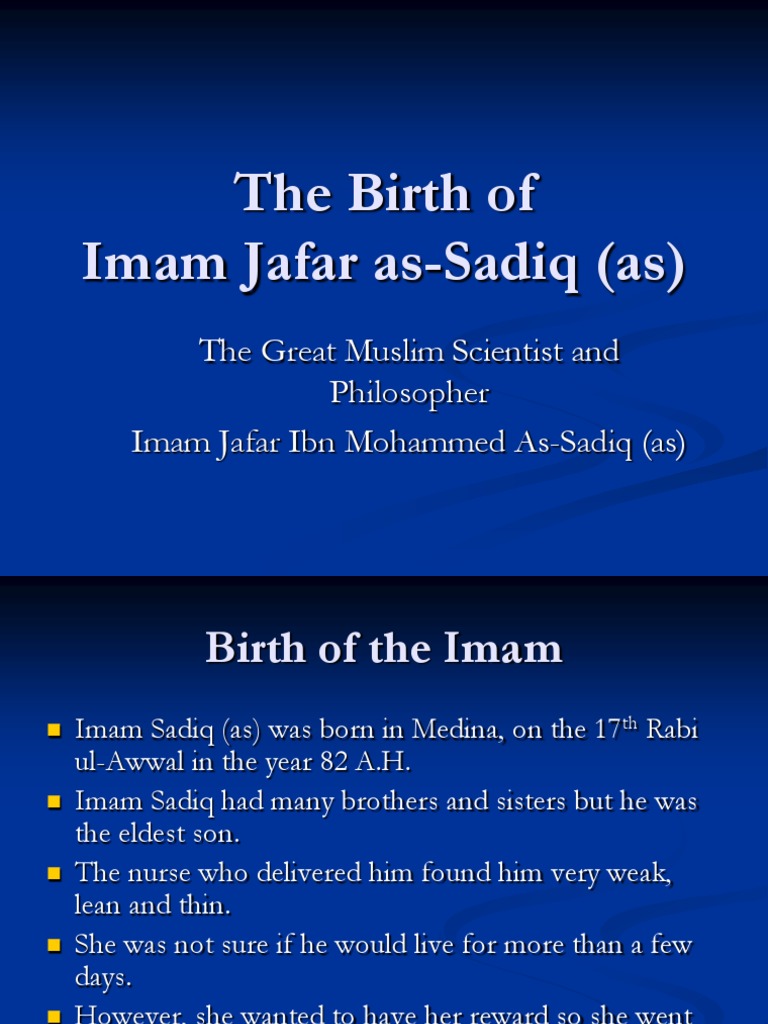 The Birth of Imam Jafar As-Sadiq | PDF | Abrahamic Religions | Shia Islam