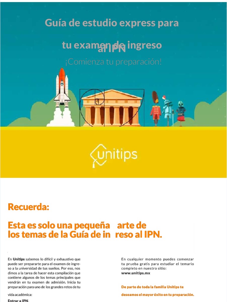 Guía de Estudio Express para Tu Examen de Ingreso Al IPN | PDF ...