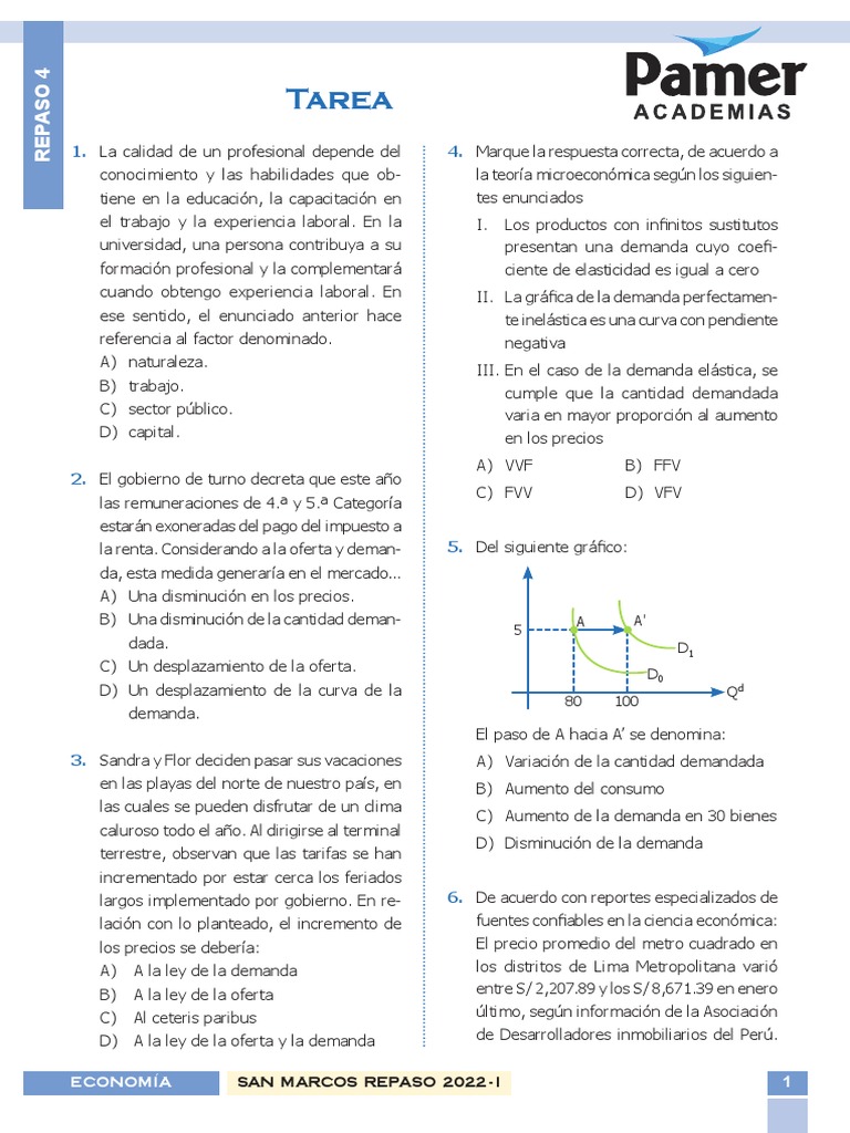Eco - R4 - Teoría de La Demanda - Elasticidad Precio de La Demanda - Oferta - Equilibrio de ...