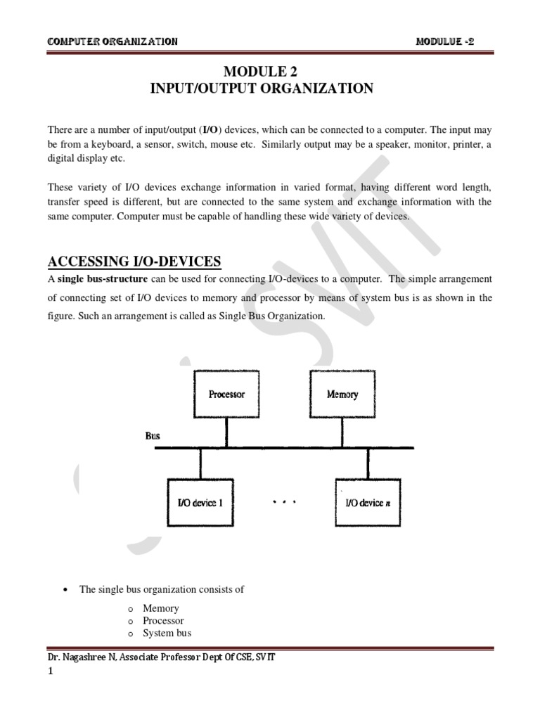 Module 2 | PDF | Input/Output | Central Processing Unit