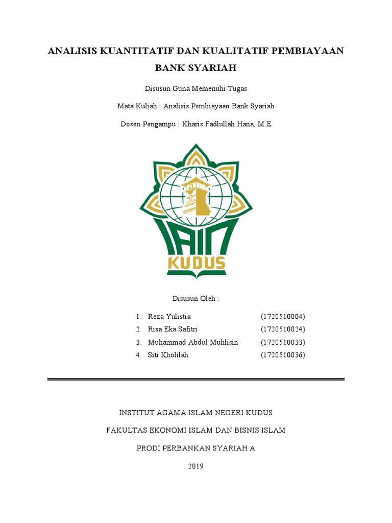 Analisis Pembiayaan Bank Syariah | PDF