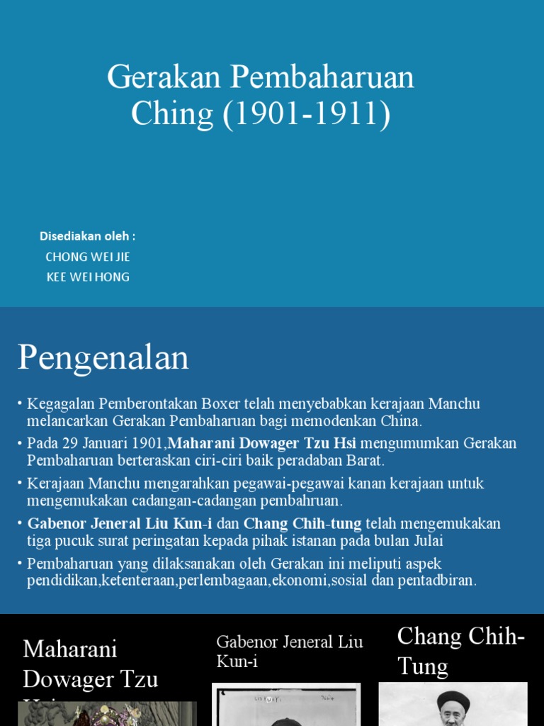 Gerakan Pembaharuan Ching (1901-1911) | PDF