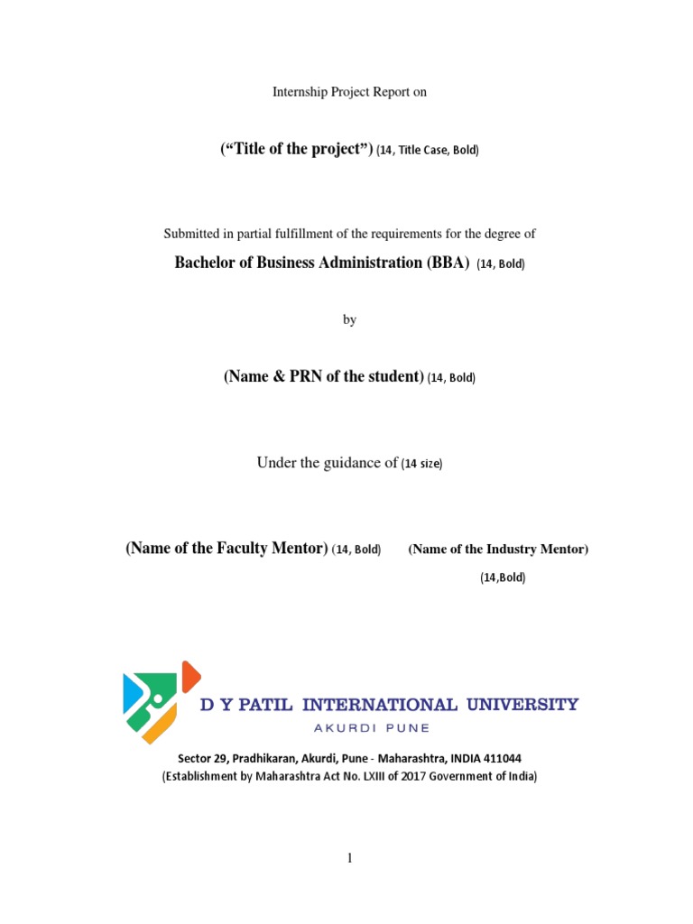 Project Report Format | PDF | Mentorship | Methodology