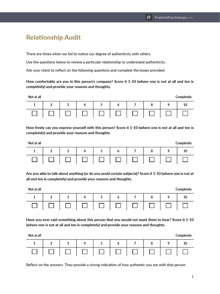 Relationship Audit | PDF