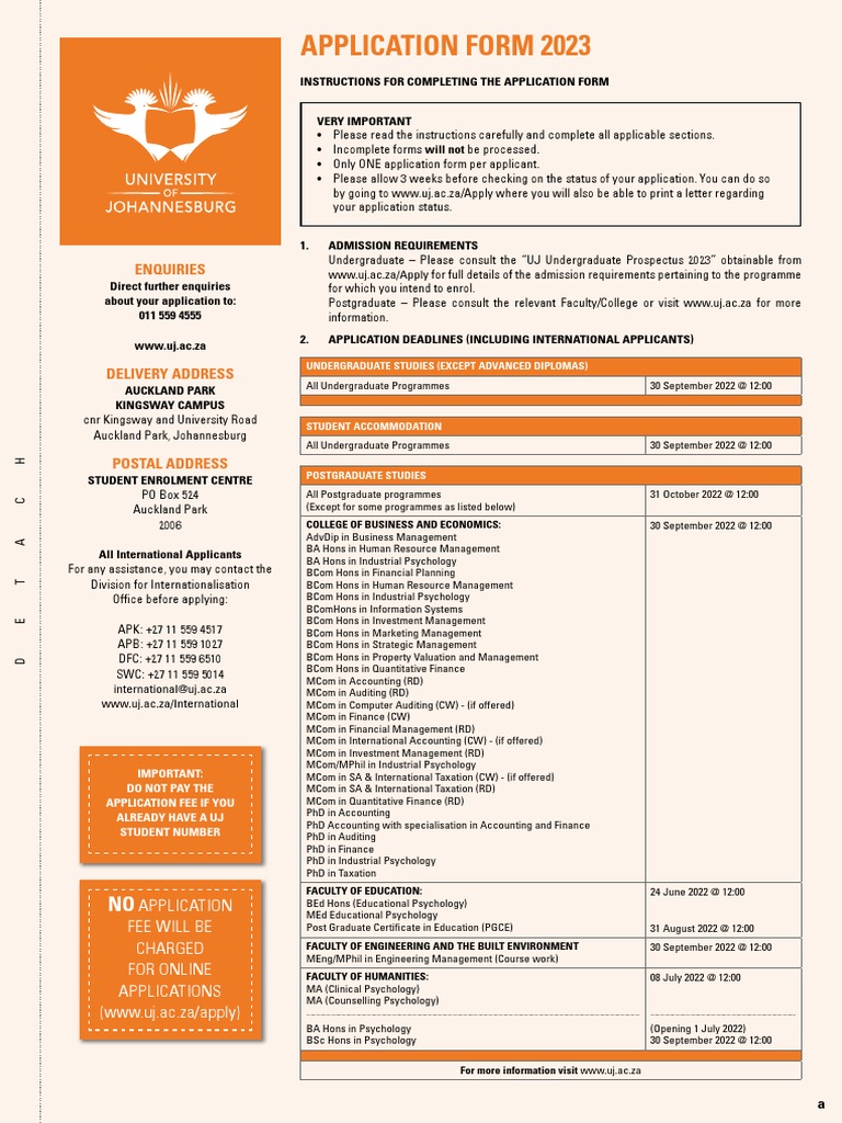 Uj Application Form 2023 1 | PDF | Privacy