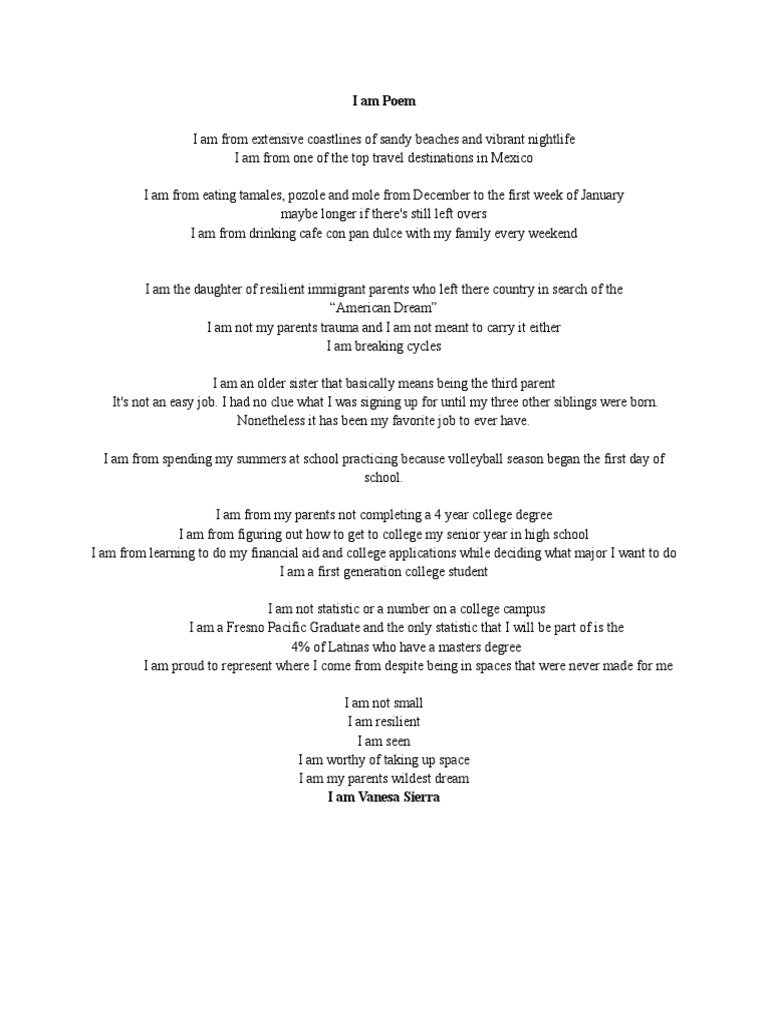 I Am Somebody Poem Pdf _ I Am Somebody: A Poem for Back to School – ZYKNPS