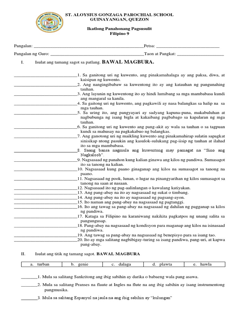 Filipino 9 | PDF