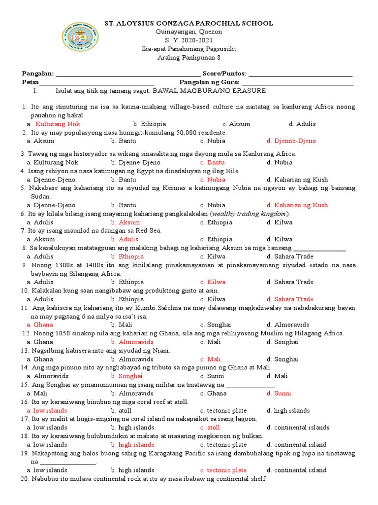 Araling Panlipunan 8 | PDF