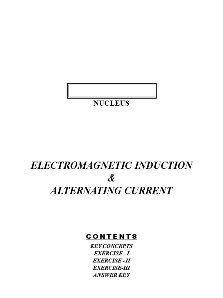 Electromagnetic Induction | PDF | Electromagnetic Induction | Inductance