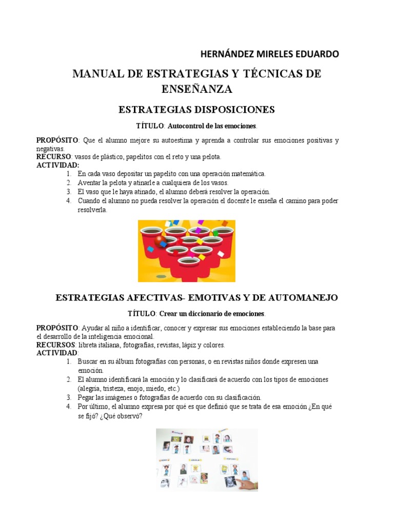 Manual de Estrategias Didacticas | PDF | Las emociones | Memoria