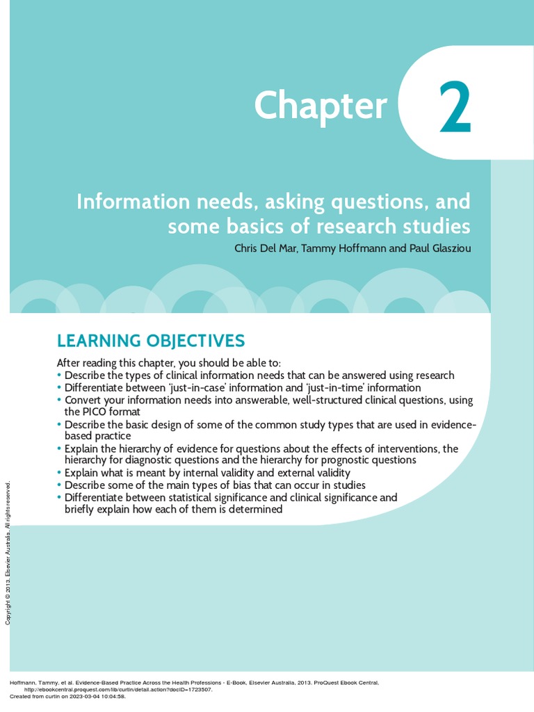 Information Needs, Asking Questions, and Some Basics of Research ...