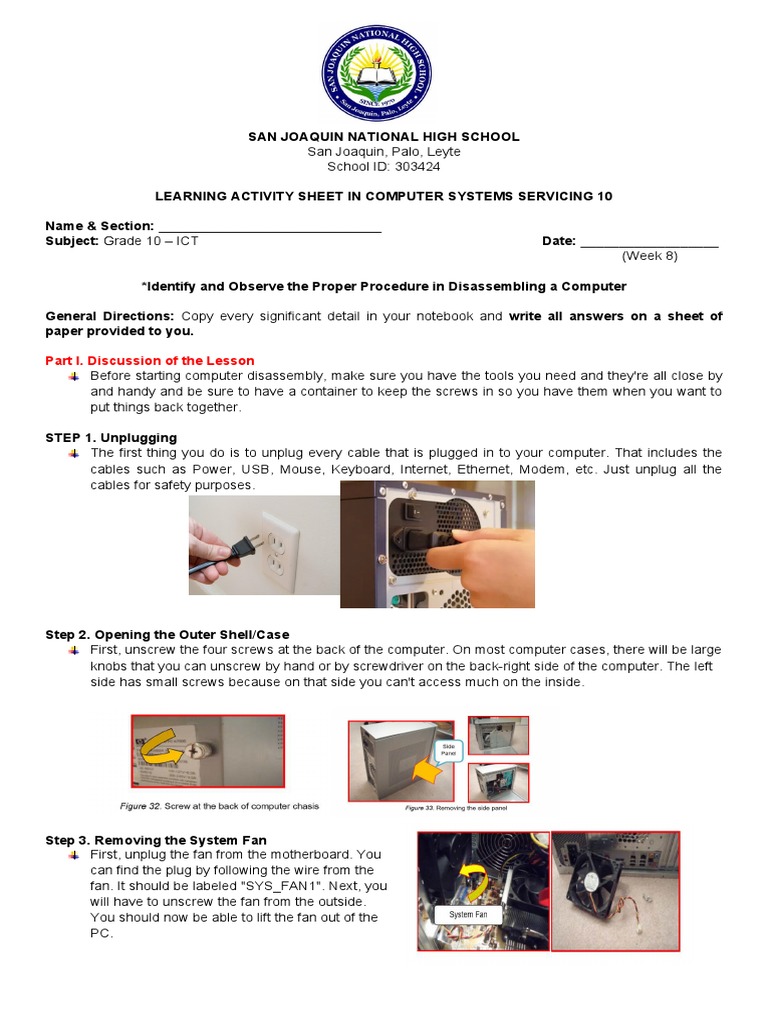 LAS WEEK 8 - Grade 10 ICT | PDF | Electrical Connector | Electronics