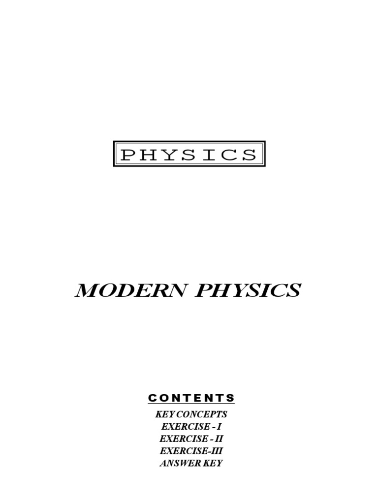 Modern Physics | PDF | Photoelectric Effect | Electron