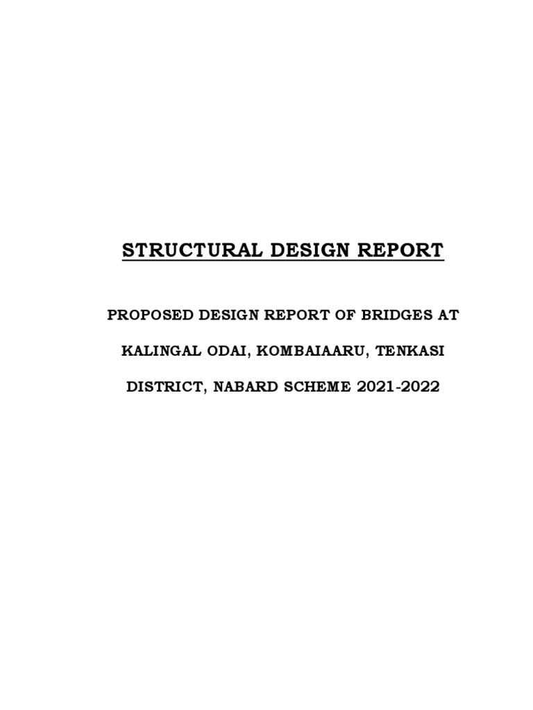 Structural Design Report | PDF | Beam (Structure) | Bridge