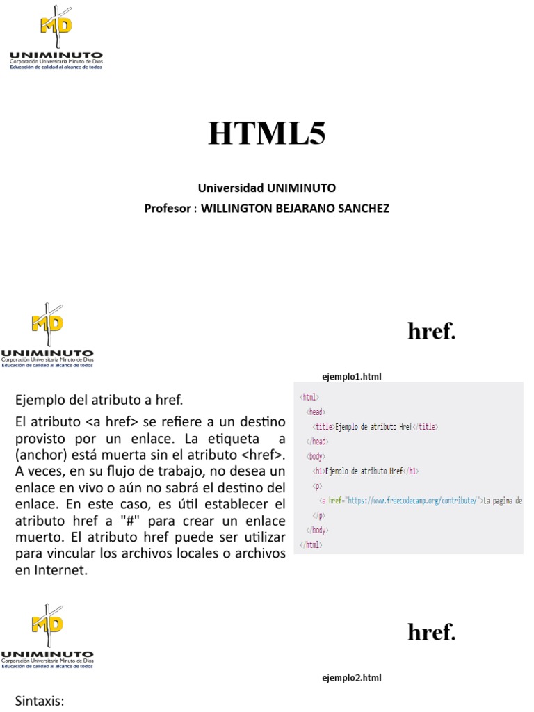 HTML5 | PDF | HTML | Hipervínculo