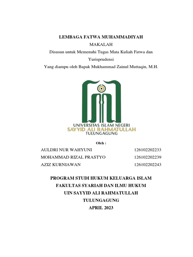 LEMBAGA FATWA MUHAMMADIYAH | PDF