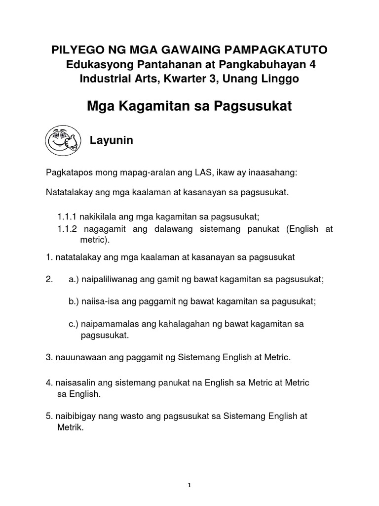 EPP4-Q3-Week1-Mga-Kagamitan-sa-Pagsusukat (1) | PDF
