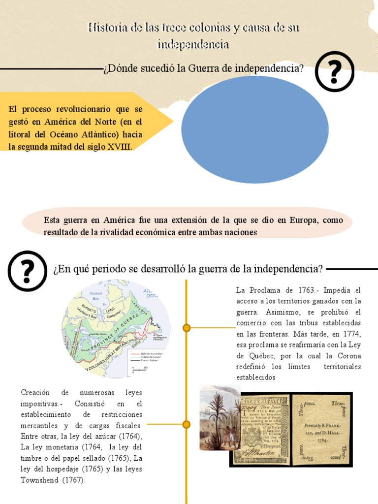 Historia de Las Trece Colonias y Causa de Su Independencia | PDF ...