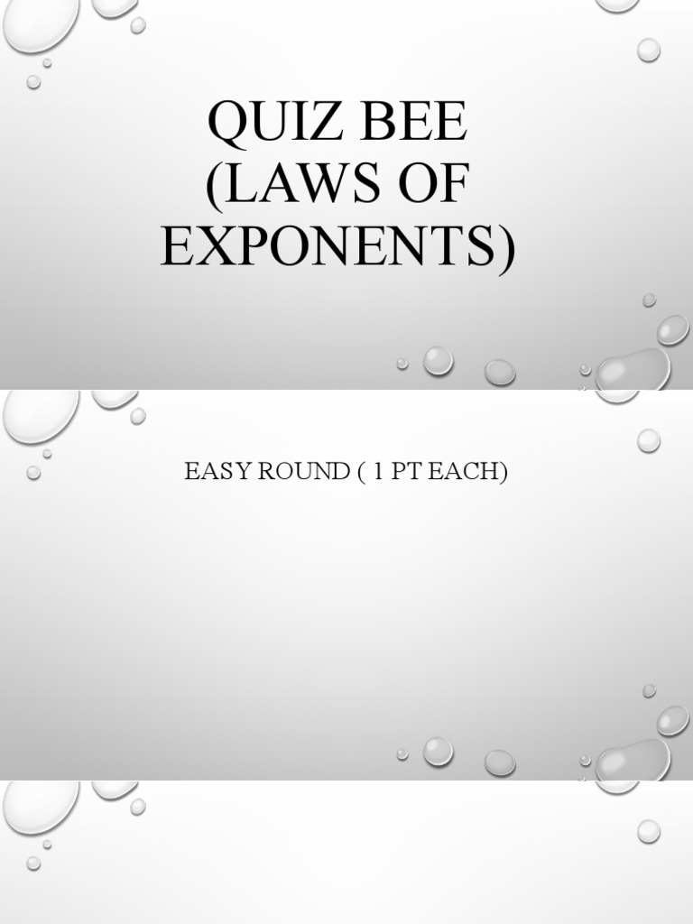 QUIZ BEE Math 6 | PDF