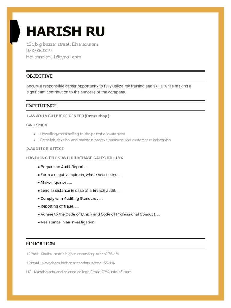 Harish Resume 3 | PDF